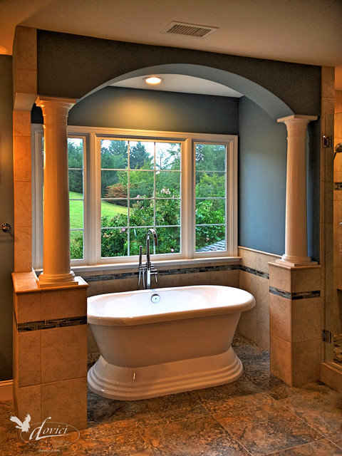 Arched Alcove Elegant Master Bathroom - Contemporáneo - Cuarto de baño ...