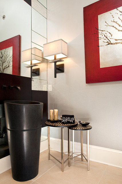 Award winning Powder Bath - Contemporary - Bathroom - Tampa - by In ...