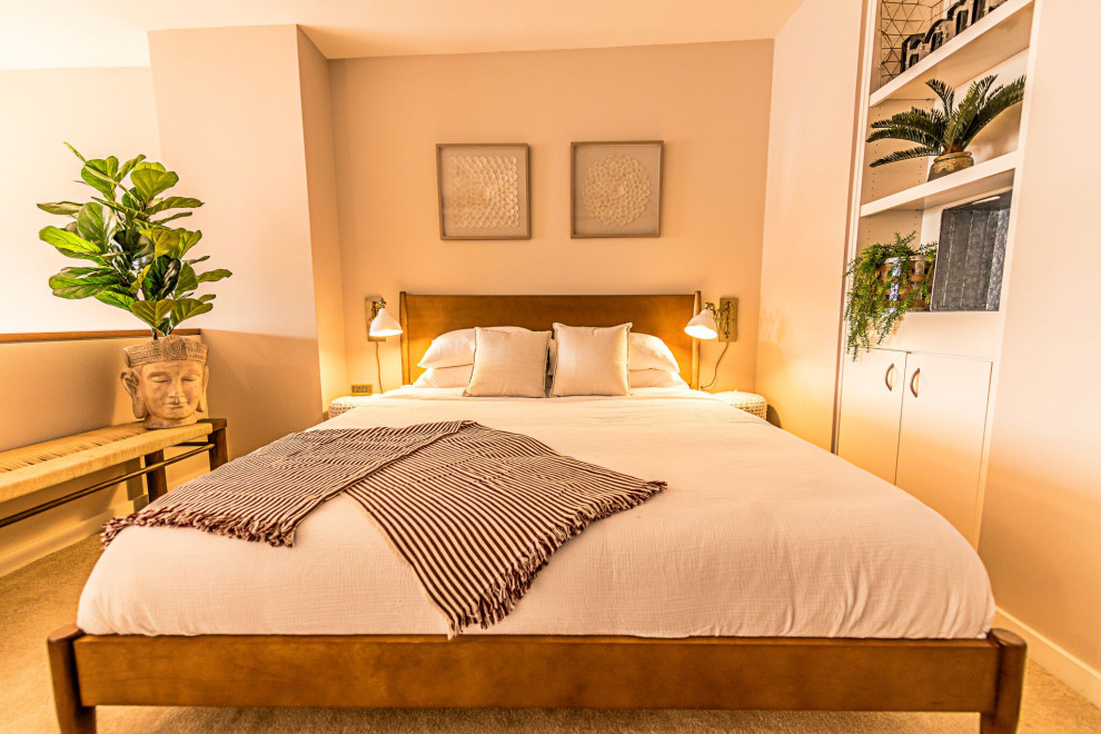 Baguio Boho-Chic Santana Row Loft - Tropical - Bedroom - San Francisco ...