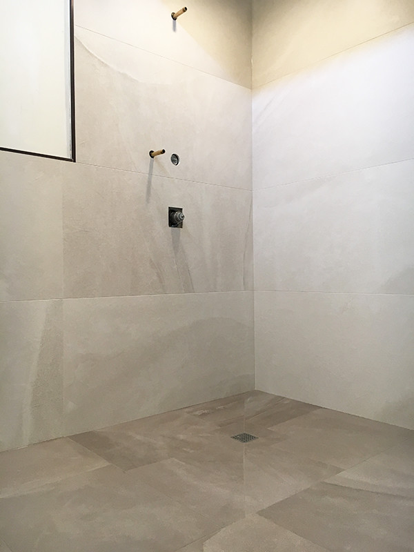 Barrier-Free (Curbless) 24x24 Porcelain Tile Wedi Shower - Bathroom ...