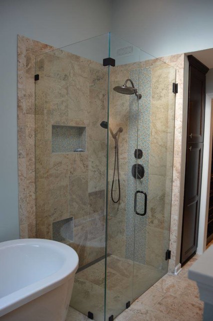 Bath Remodel with Cherry Espresso Pacifica Cabinetry and Polystone ...