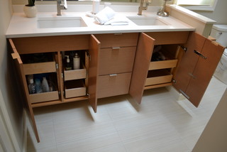 Bath Vanity with Wood Pull Out Drawers - Modern - Bathroom - Boston ...
