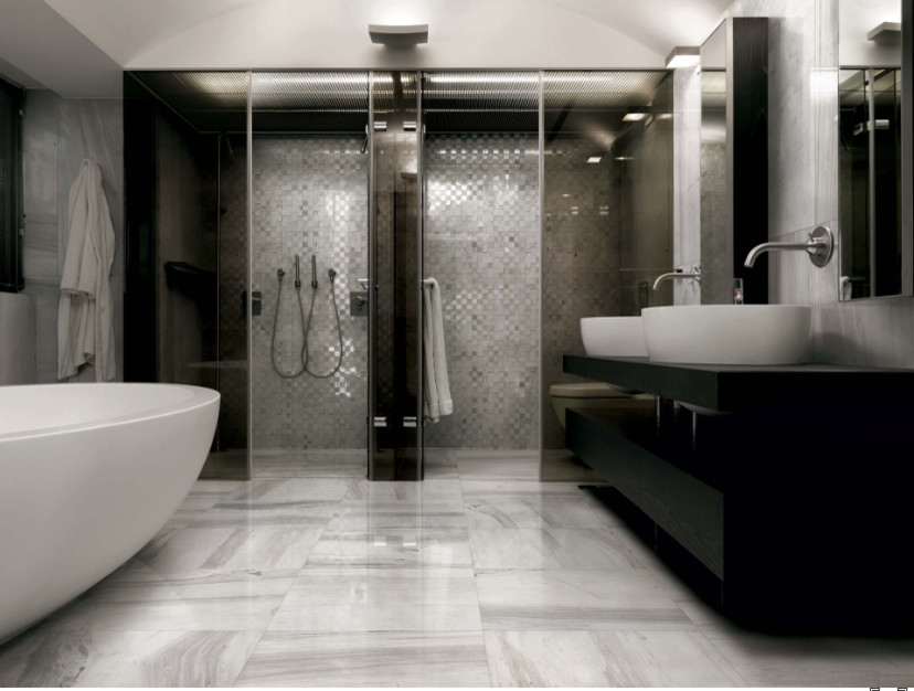 Bathroom Floor - Florim Porcelain Tiles- Bianchi Palissandro Polished ...