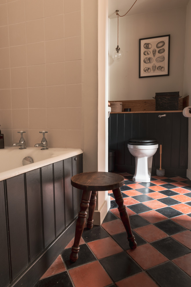 BATHROOM | Pamment Tiles & Off-Black Panelling - Country - Bathroom ...