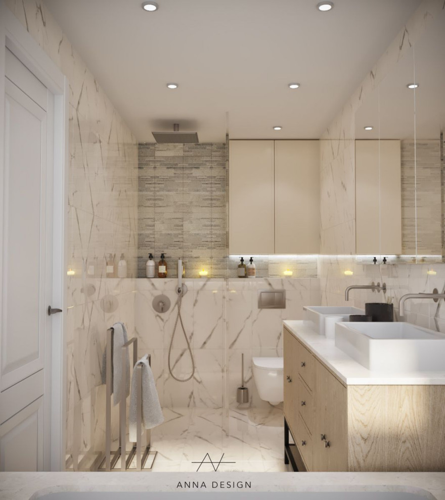 Bathroom remodel, cream or white? - Contemporary - Bathroom - Orange ...