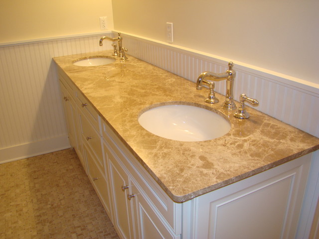 Bathroom Vanity tops and backsplashes - Traditional - Bathroom - New York - by Creative Habitats ...