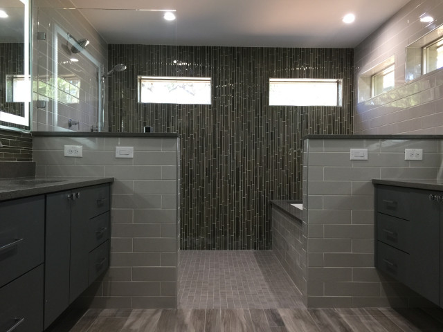 Bathroom with Large Walk-In Shower - Contemporary - Bathroom - Dallas ...