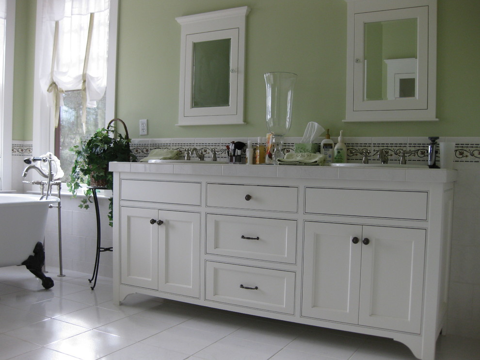 Beaded Faceframe Flush Inset Vanity - Farmhouse - Bathroom - San ...