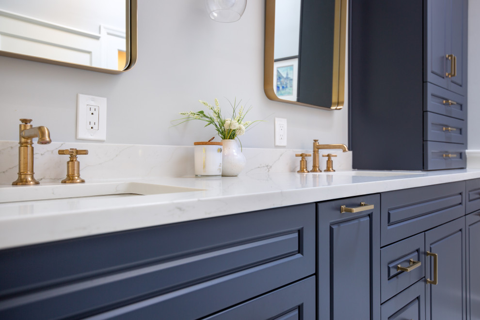 Beautiful Blue Bath Remodel - Transitional - Bathroom - New York - by ...
