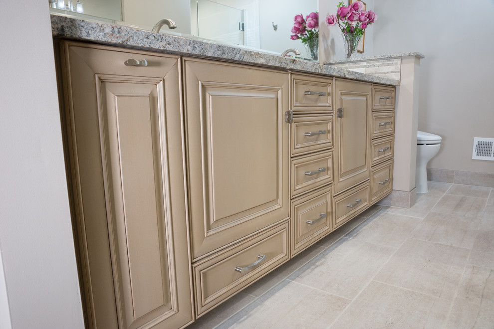 Beige Walnut Vanity - Modern - Bathroom - San Francisco - by DreamMaker ...