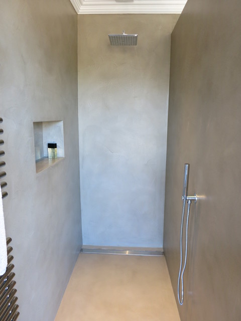 Beton Cire Bathroom/ Walk in Shower/ Vanity Unit - Classique - Salle de ...