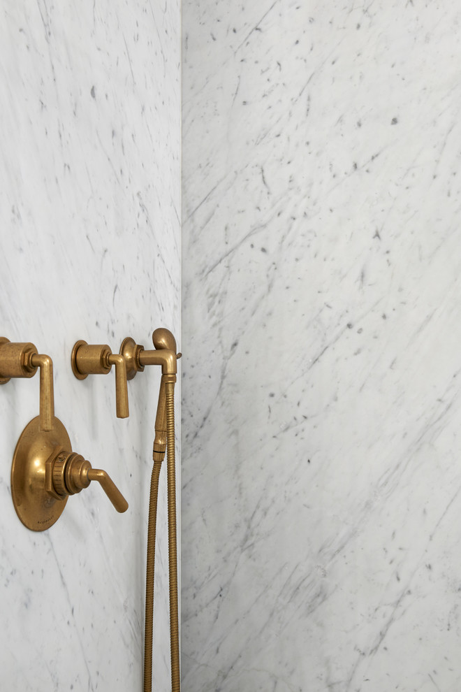 Black, White & Gold - Transitional - Bathroom - New York - by Fordham ...