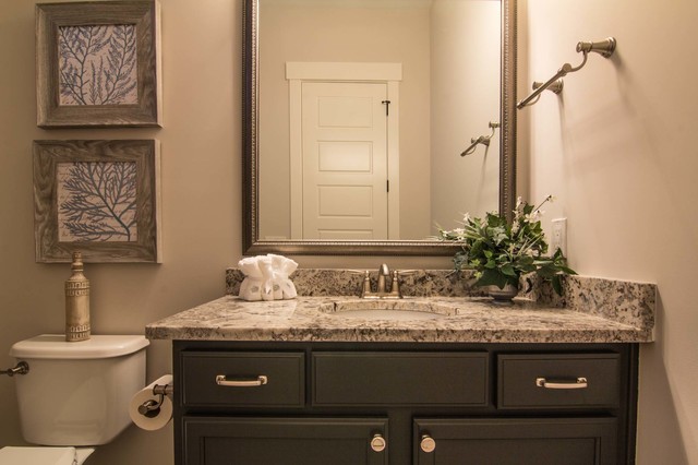 Blue Flower Granite Bathroom Countertops - Traditional - Bathroom ...