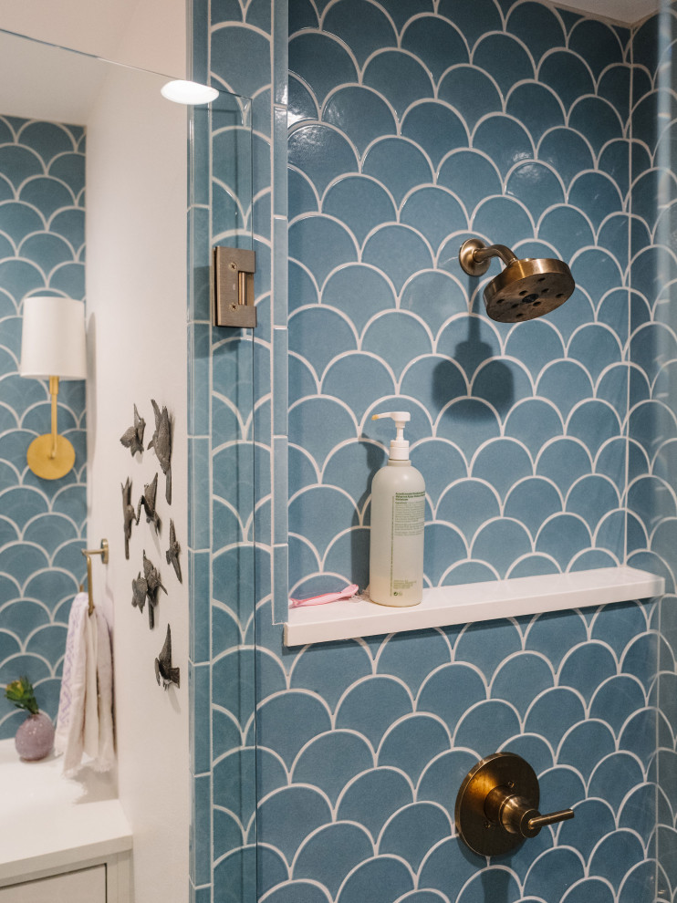 Blue Ogee Drop Bathroom - Beach Style - Bathroom - Austin - by Fireclay ...