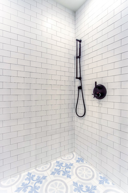 Bold and Bright Bathroom Tiles - Transitional - Bathroom - Los Angeles ...