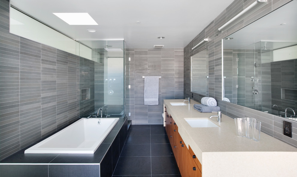 Caesarstone Buttermilk - Transitional - Bathroom - DC Metro - by ...