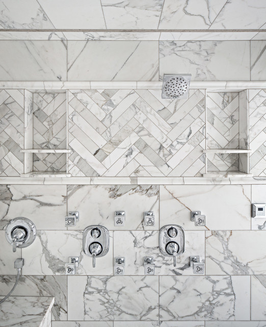 Calacatta Gold Steam Shower - Classique - Salle de Bain - Salt Lake ...