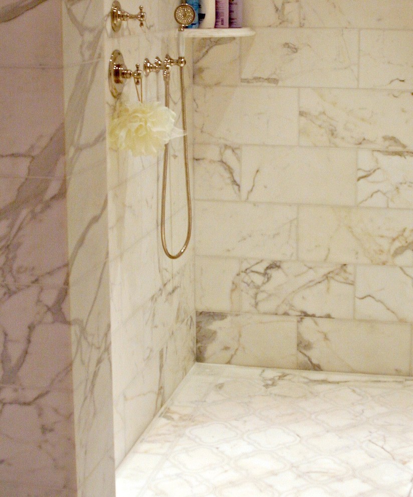 Calacatta shower - Traditional - Bathroom - Seattle - by Michael ...