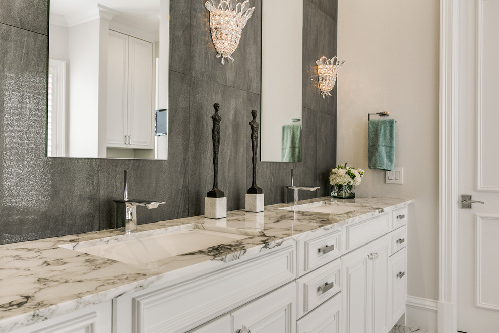 Calacatta Supremo Marble Master Bath - Traditional - Bathroom - Dallas ...