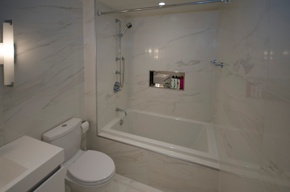 Calcutta Marble in Main Bathroom - Modern - Bathroom - Toronto - by ...