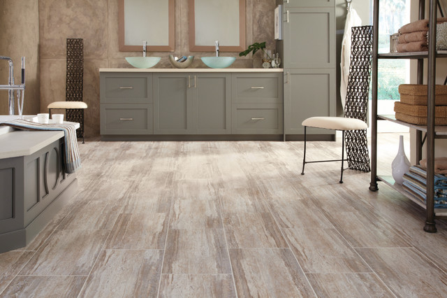 Cascade Harbor Beige Vinyl Plank - Traditional - Bathroom - Grand Rapids - by DeHaan Tile ...