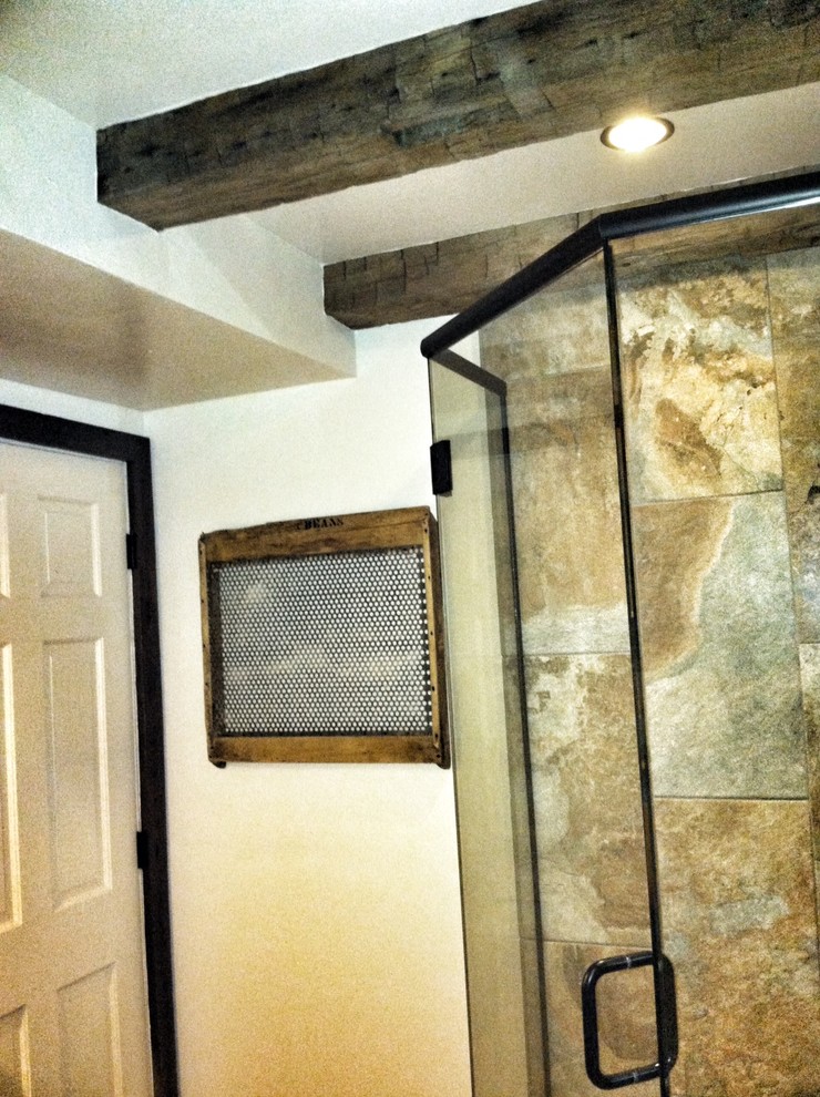 Ceiling Beams - Rustic - Bathroom - San Luis Obispo - by American Barn ...
