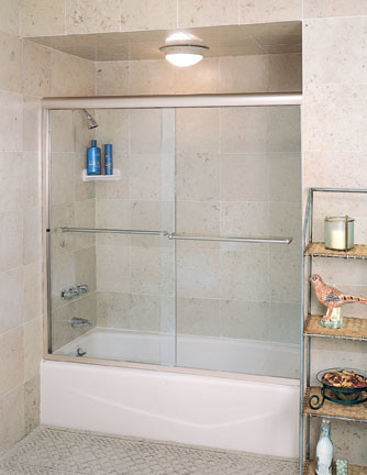 Centec Semi Frameless Tub Slider - Traditional - Bathroom - New York ...