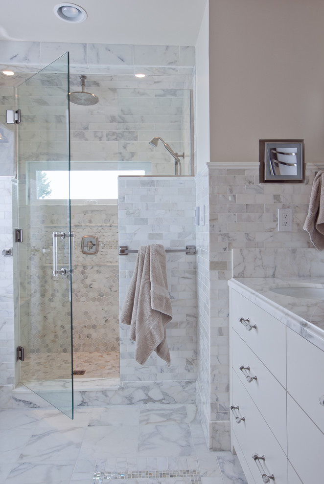 Classic Calcata Gold Master Bath - Traditional - Bathroom - Seattle ...