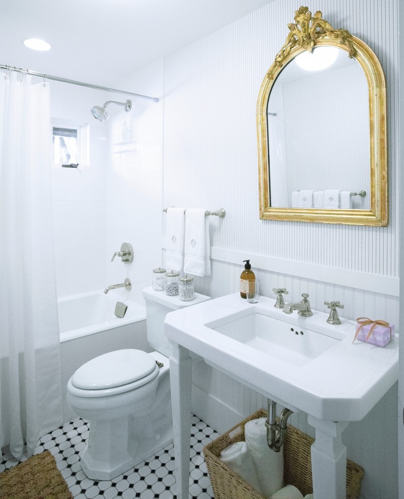 Classic White Powder Room - Traditional - Bathroom - Milwaukee - by ...