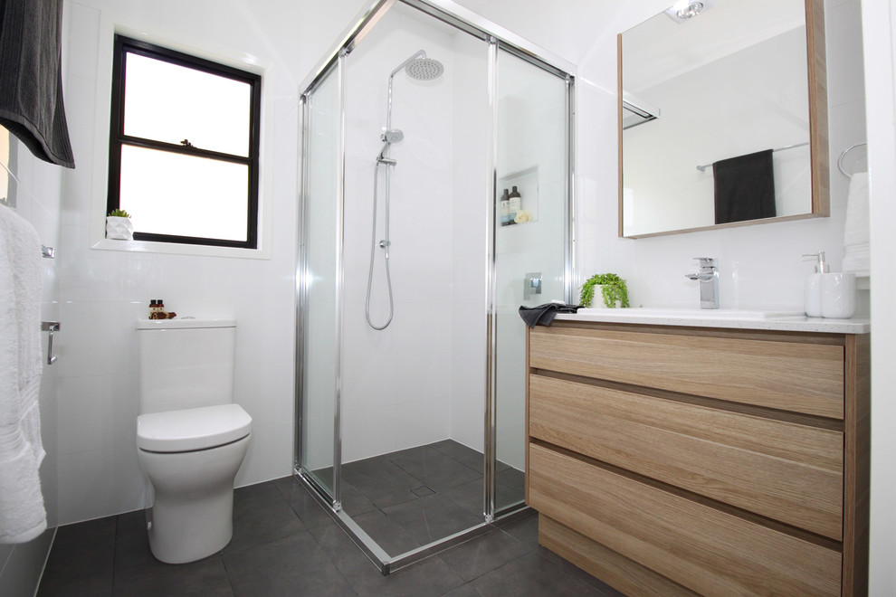 Compact Ensuite - Modern - Bathroom - Brisbane - by Brisbane Kitchens ...