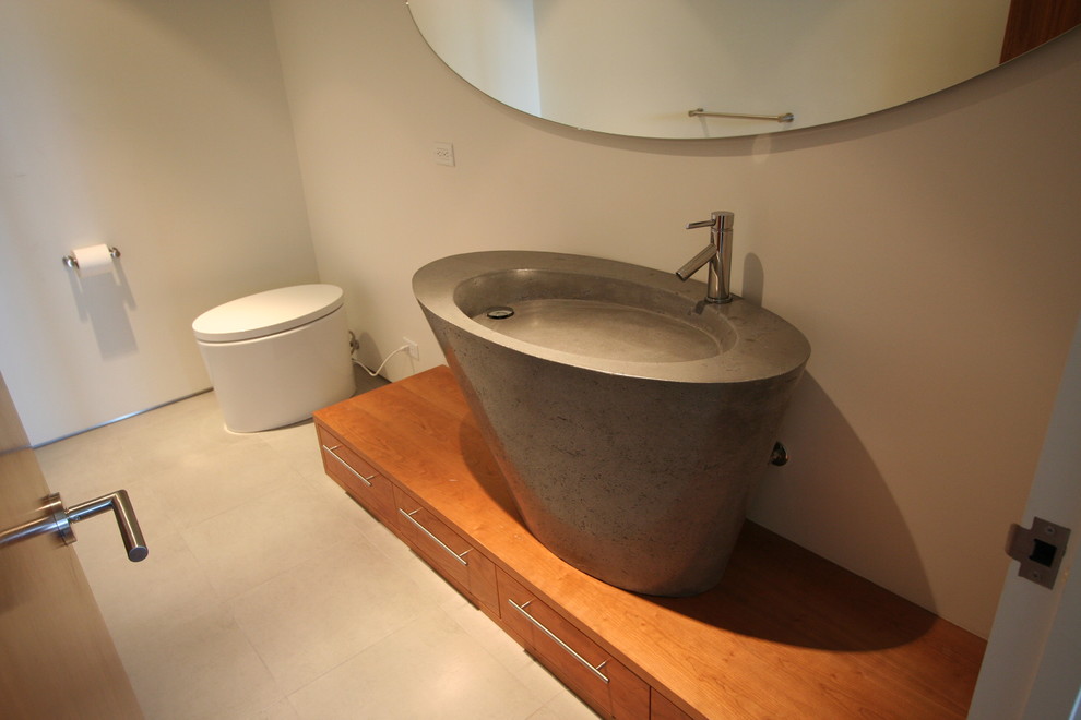 Concrete Cone Sink - Moderne - Salle de Bain - San Francisco | Houzz