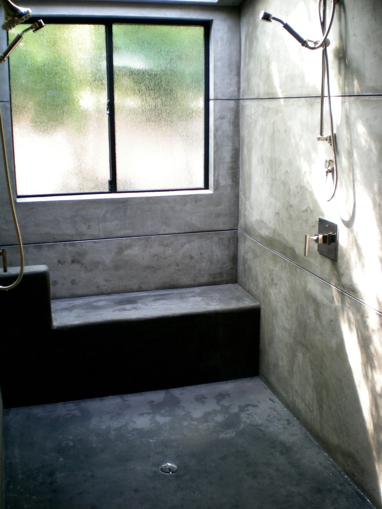 Concrete Shower - Modern - Bathroom - Los Angeles - by Kasten Design ...