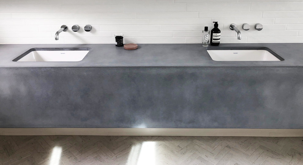 Concrete vanity unit - Modern - Bathroom - Sydney - by SLABSbyDesign ...