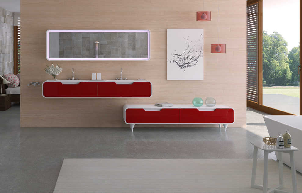 Contemporary bathroom. Pure solid. New Collection - Modern - Badezimmer ...