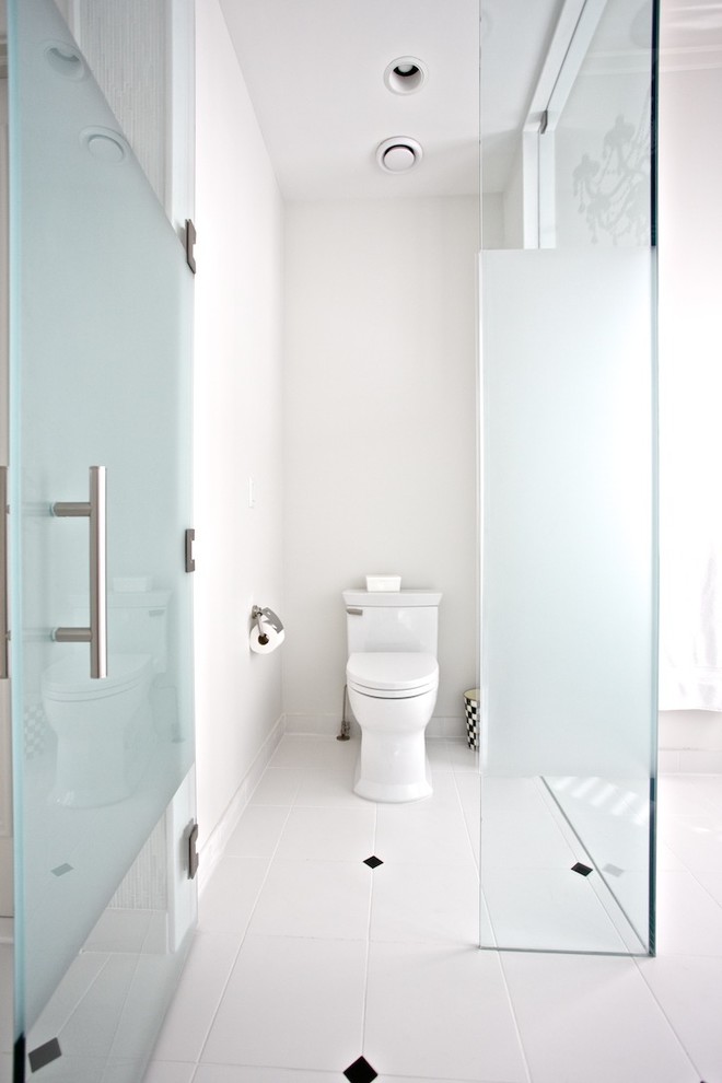 Contemporary Bathroom with Enclosed Water Closets - Contemporary ...