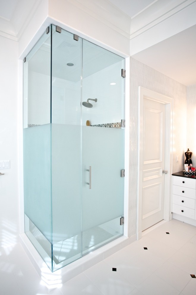 Contemporary Bathroom with Enclosed Water Closets - Contemporary ...
