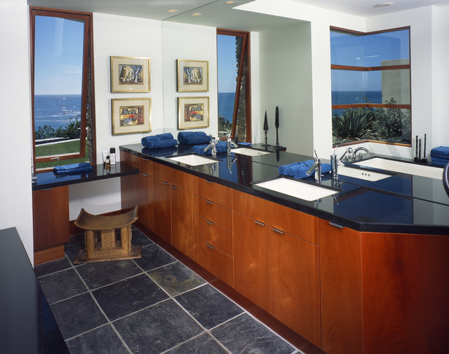 Contemporary Mahogany Master Bath - Contemporary - Bathroom - Orange ...