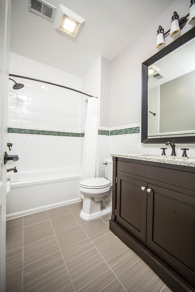 Coordinating Bathroom Remodel for Two Boys - Traditional - Bathroom ...