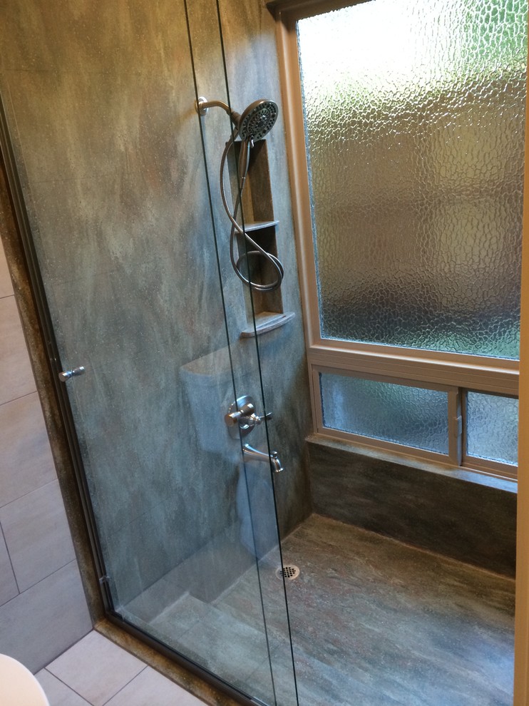 Corian® Rosemary Shower Surround - Traditional - Bathroom - Sacramento - by Butler-Johnson ...