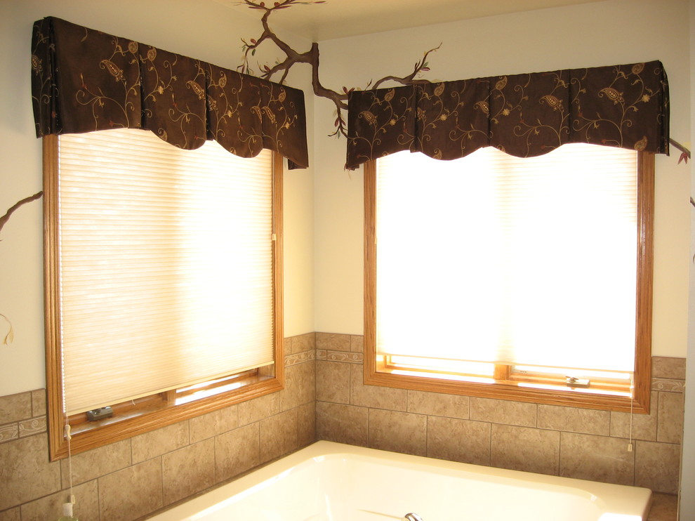 Corner Bathroom Window Treatments - Traditional - Bathroom - Other - by ...