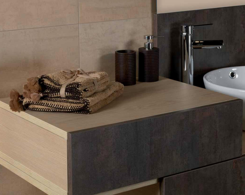 Corten Porcelain Tile - Contemporary - Bathroom - Seattle - by ...