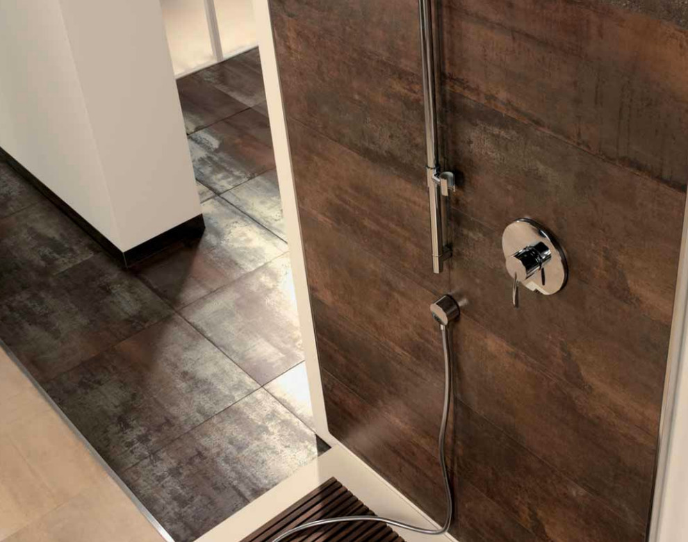 Corten Porcelain Tile - Contemporary - Bathroom - Seattle - by ...