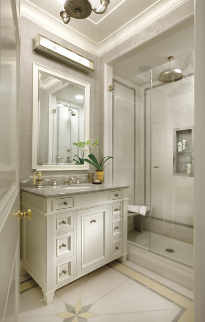 Cullman and Kravis Bath featuring Blue de Savoie marble - Traditional ...