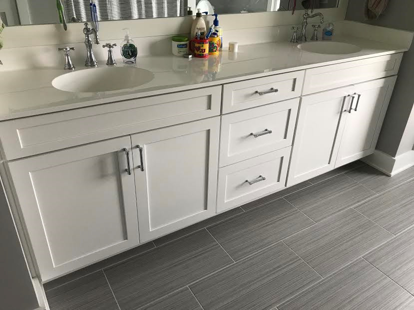 Custom Amish and Waypoint Cabinetry- Extra White and Custom Gray Color ...