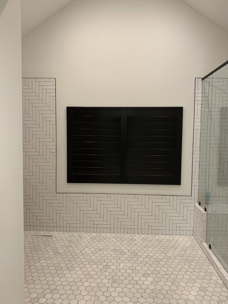 Custom Black Plantation Shutter - Modern - Bathroom - Chicago - by P ...