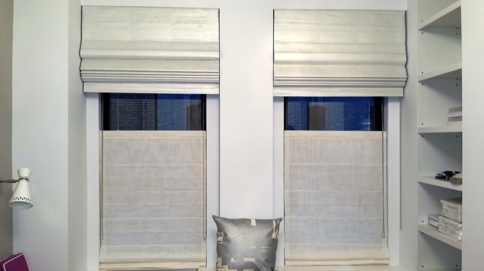 Custom Cascade Roman Shades Top Down Bottom Up NYC - Bathroom - New ...