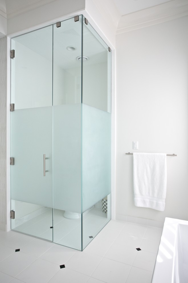 Custom Glass Door Contemporary Bathroom New York By Glassworks