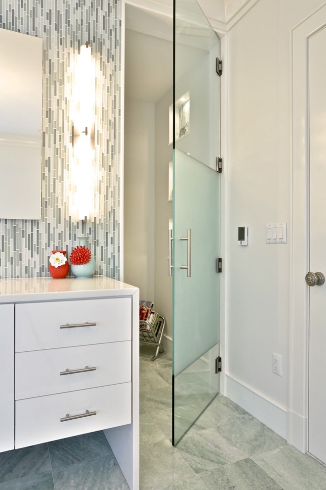 Custom Glass Door - Contemporary - Bathroom - New York - by GlassWorks ...