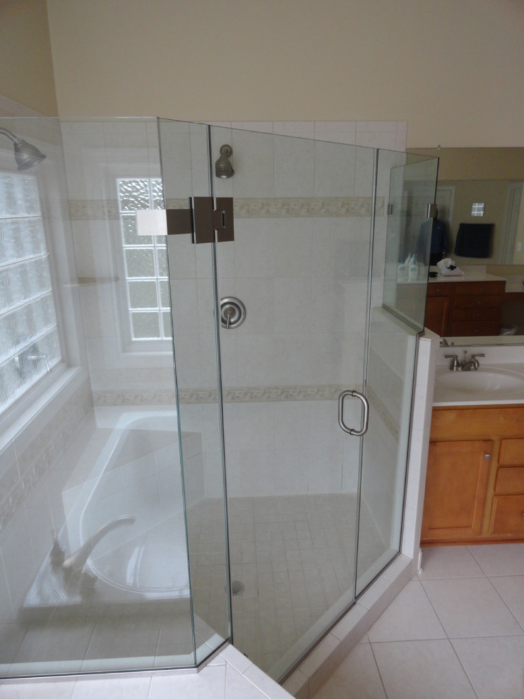 Custom Glass Neo Angle Shower Units Modern Bathroom Baltimore