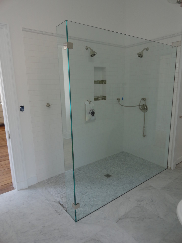 Custom Glass Spray Panels, Splash Guards, and Fixed Panel Shower Units ...